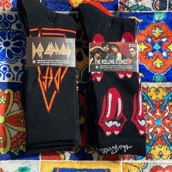 Underwear & Socks | New Def Leppard And Rolling Stones Sock Sets | Poshmark